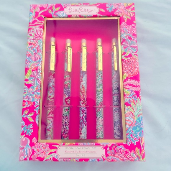 Lilly Pulitzer | Accessories | Lilly Pulitzer Mechanical 5 Pencil Set ...